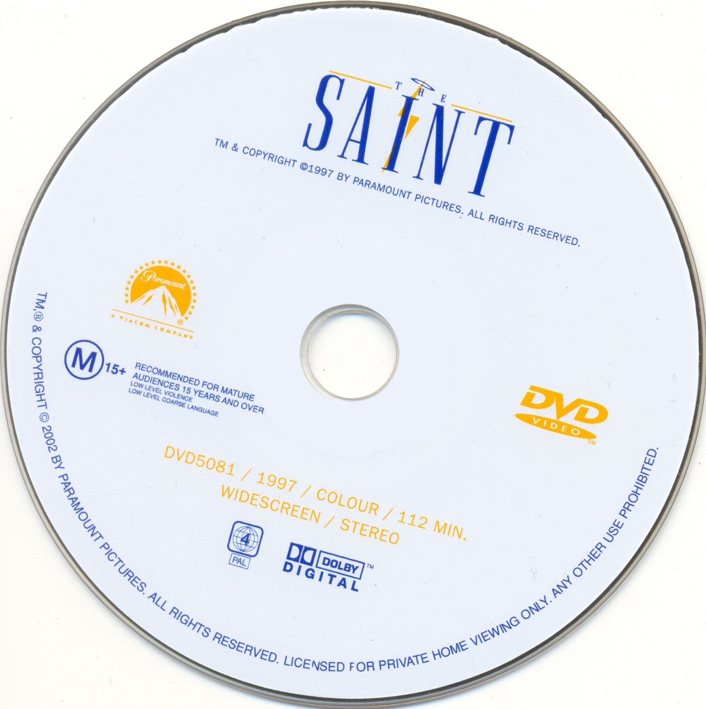 DVD Lables: The Saint